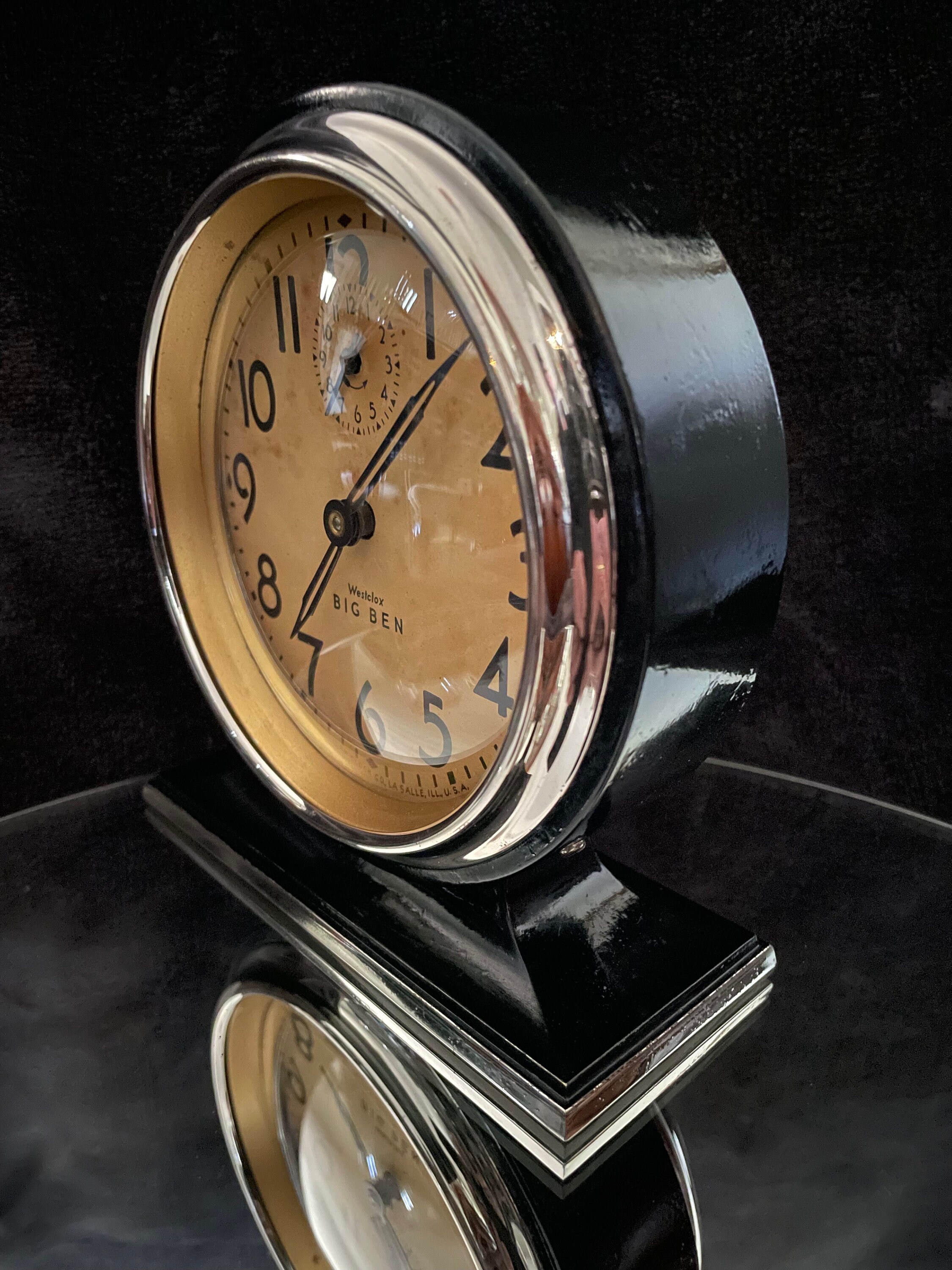 Antique Westclox Big Ben Style 3 Windup Alarm Clock Black/chrome ...