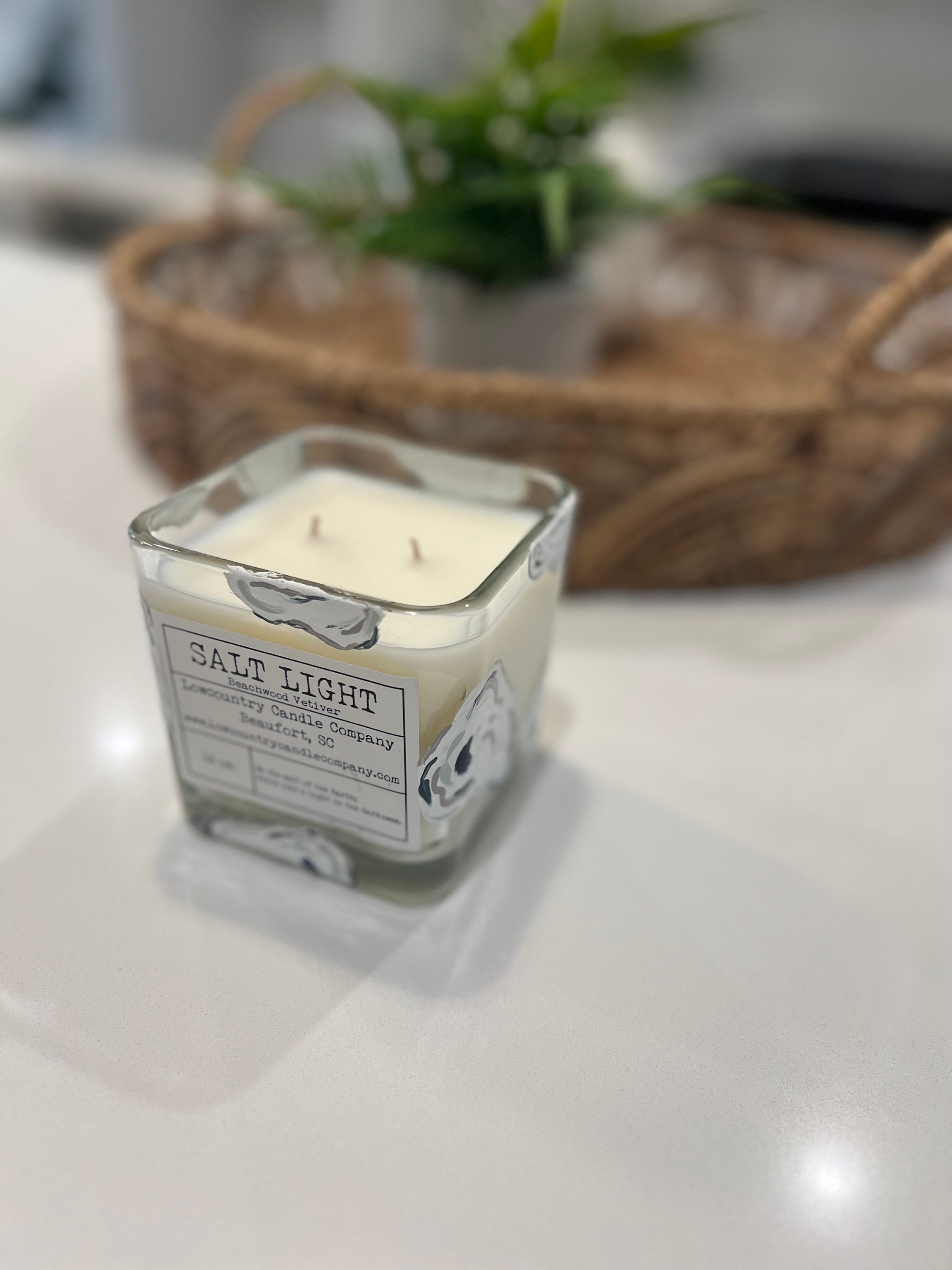 Oyster Candle - Square Glass - Etsy