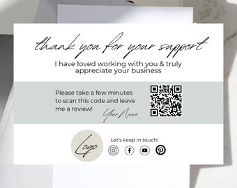 Client Thank You/review Card Template - Etsy