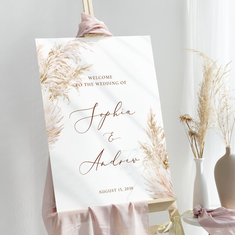 Pampas Sign Frame - Etsy UK