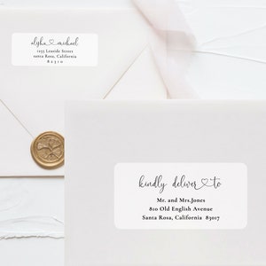 Avery Envelope Address and Return Label Heart Template Printable ...