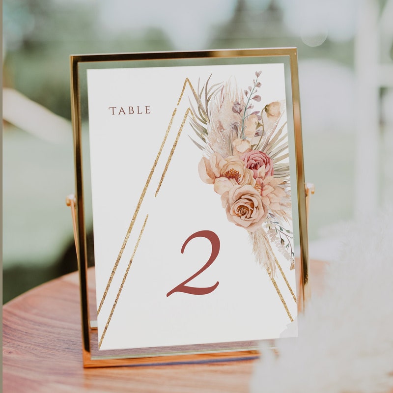 Gold Table Number - Etsy