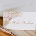 Blush Boho Place Card Template,pink Floral Bohemian Name Card ,pampas ...