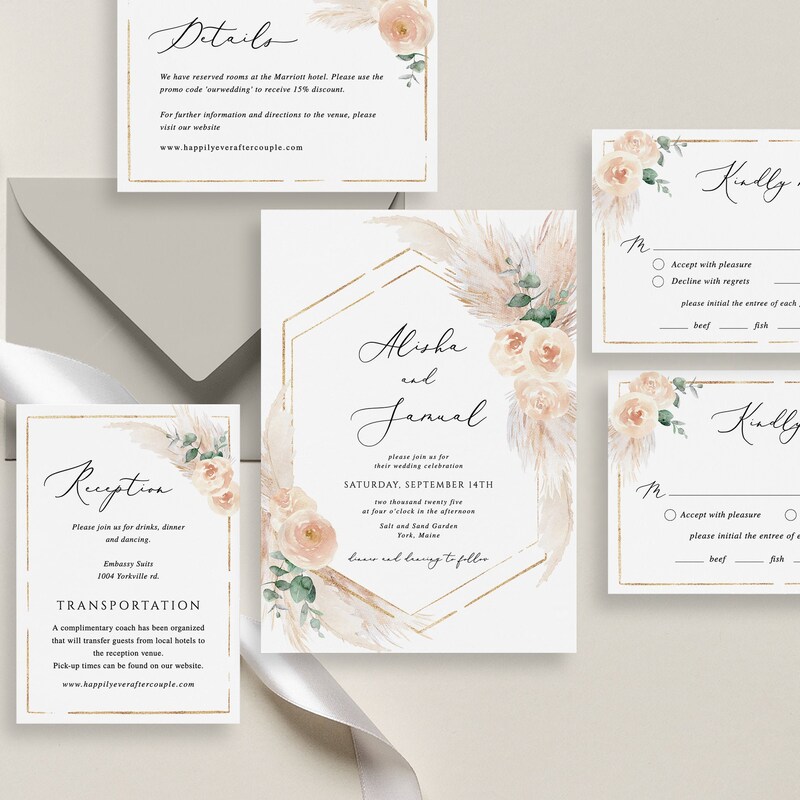 Boho Invitation - Etsy