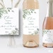 Greenery Wine Labels Avery Wine Labels Green Pastel Leaves Cheers Wine ...