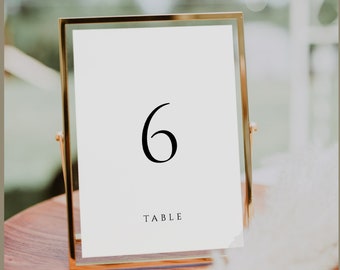 Simple Wedding Table Numbers - Etsy