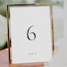 Simple Table Numbers Template Modern Wedding Table Number Elegant ...