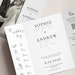 Gatefold Simple Wedding Invitation Modern Gatefold Invitation Minimal ...