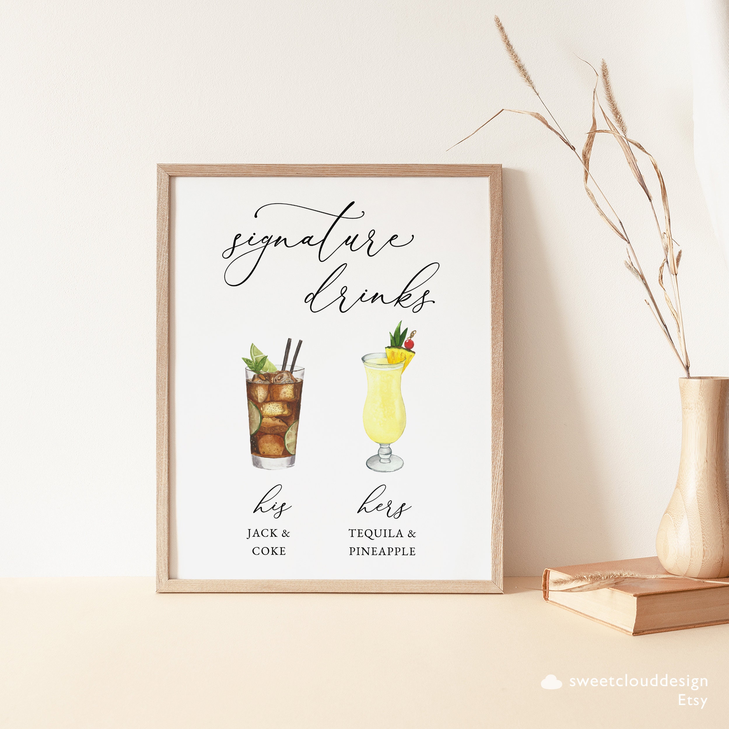 Signature Drink Sign Template Printable Signature Cocktail - Etsy Canada