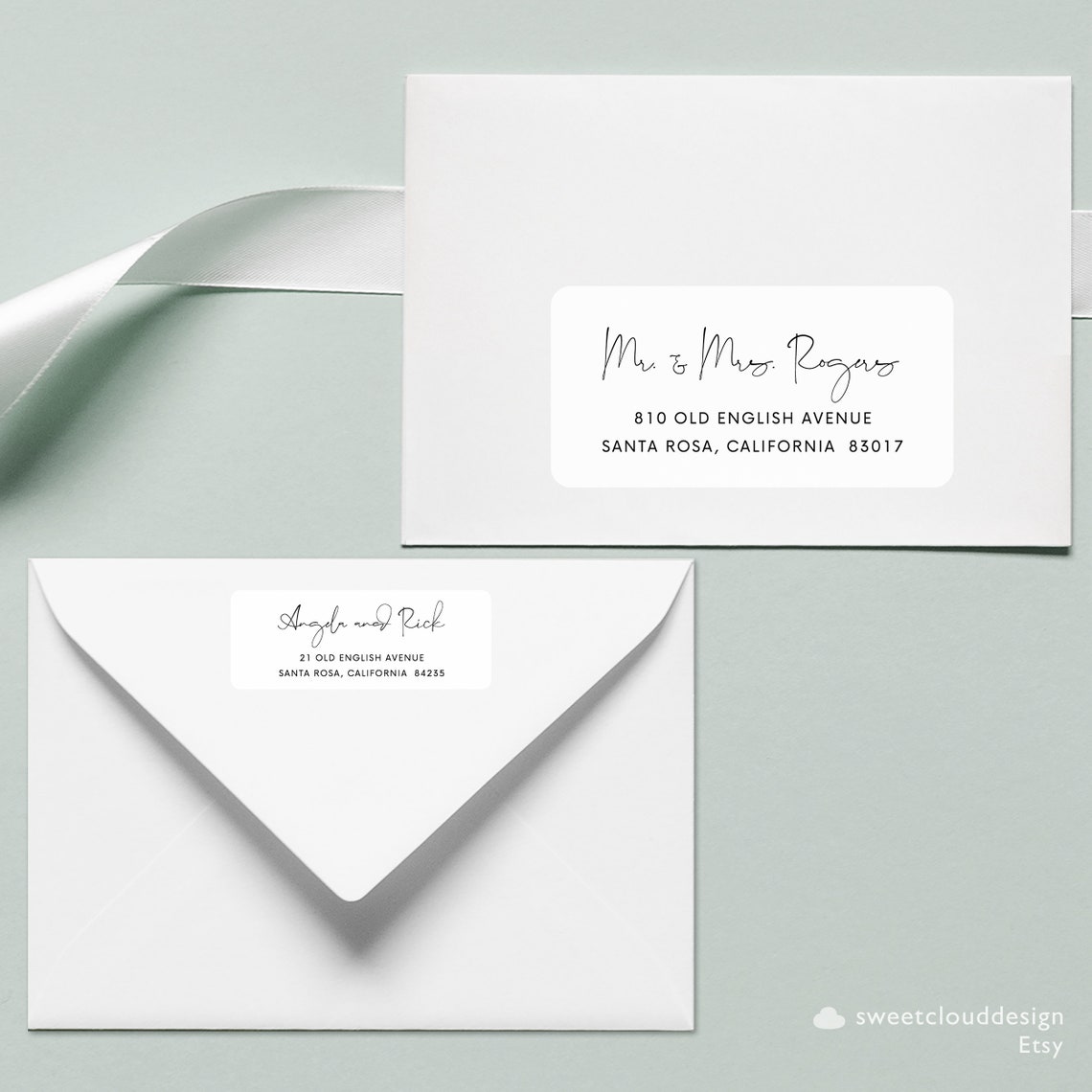 Printable Address and Return Labels Template DIY Avery 4x2 - Etsy