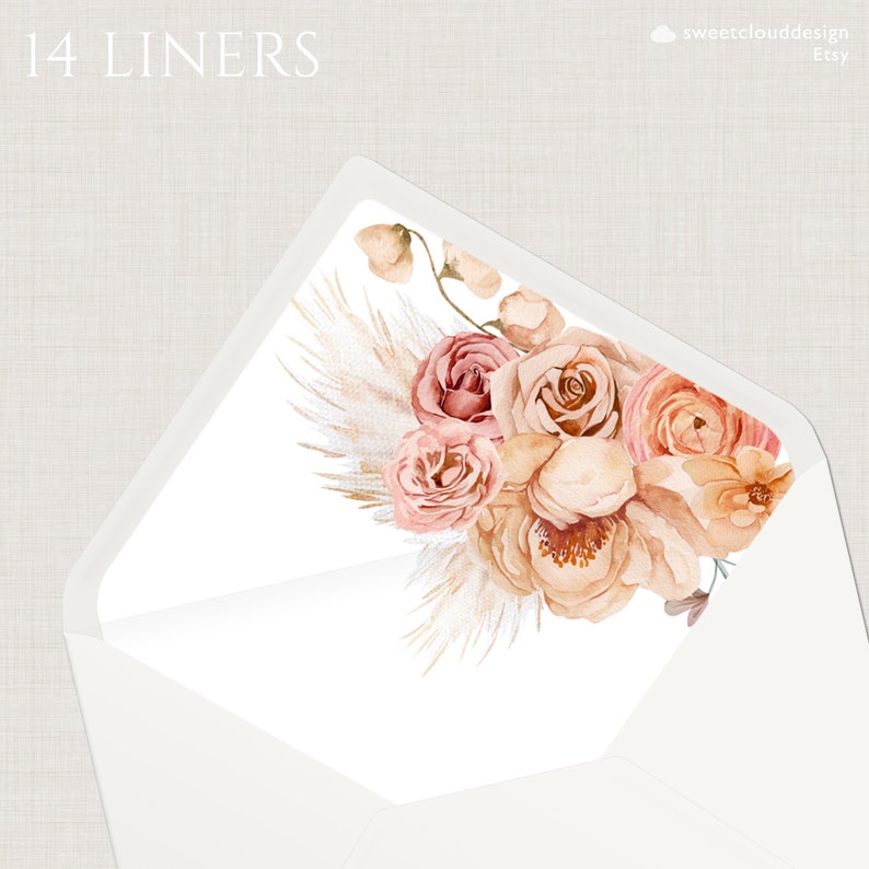 Dusty Orange Boho Envelope Liner Rust Orange Envelope Liner - Etsy