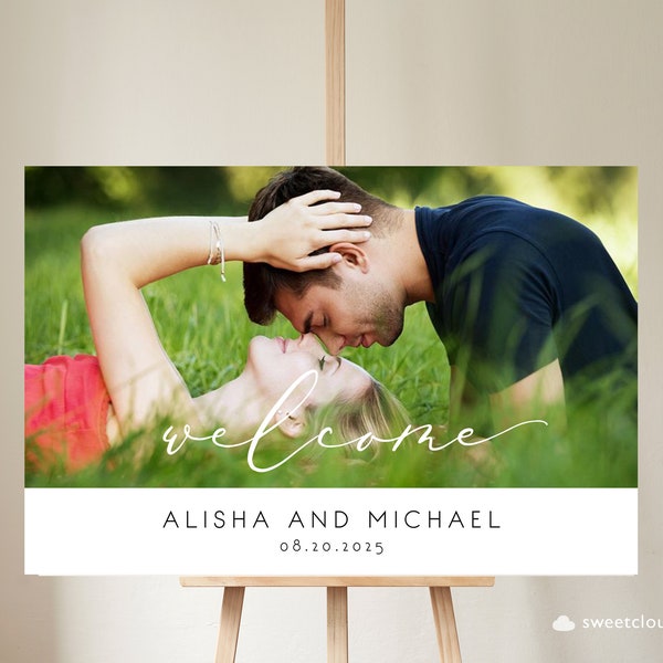 Wedding Welcome Sign With Photo - Etsy
