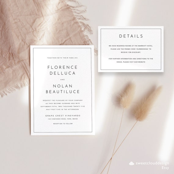 Simple Invitation Card Details