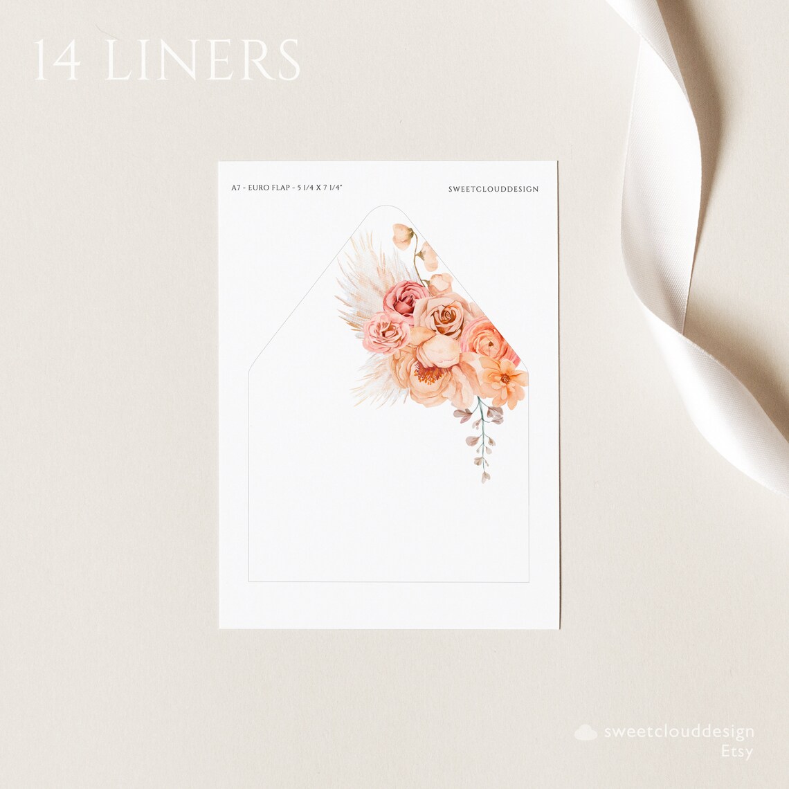 Dusty Orange Boho Envelope Liner Rust Orange Envelope Liner | Etsy