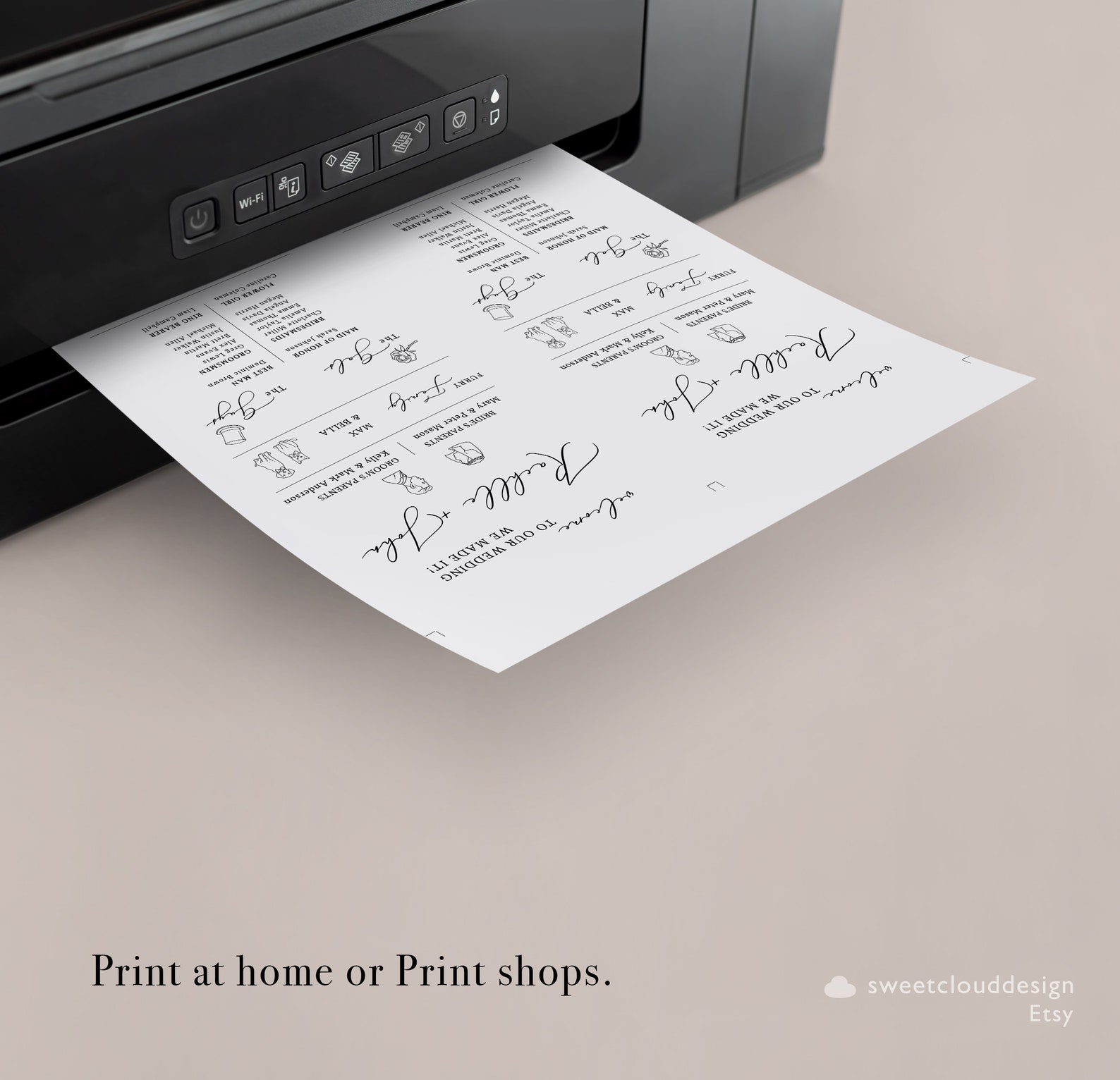 Infographic Wedding Program Fun Facts Wedding Card Unique - Etsy