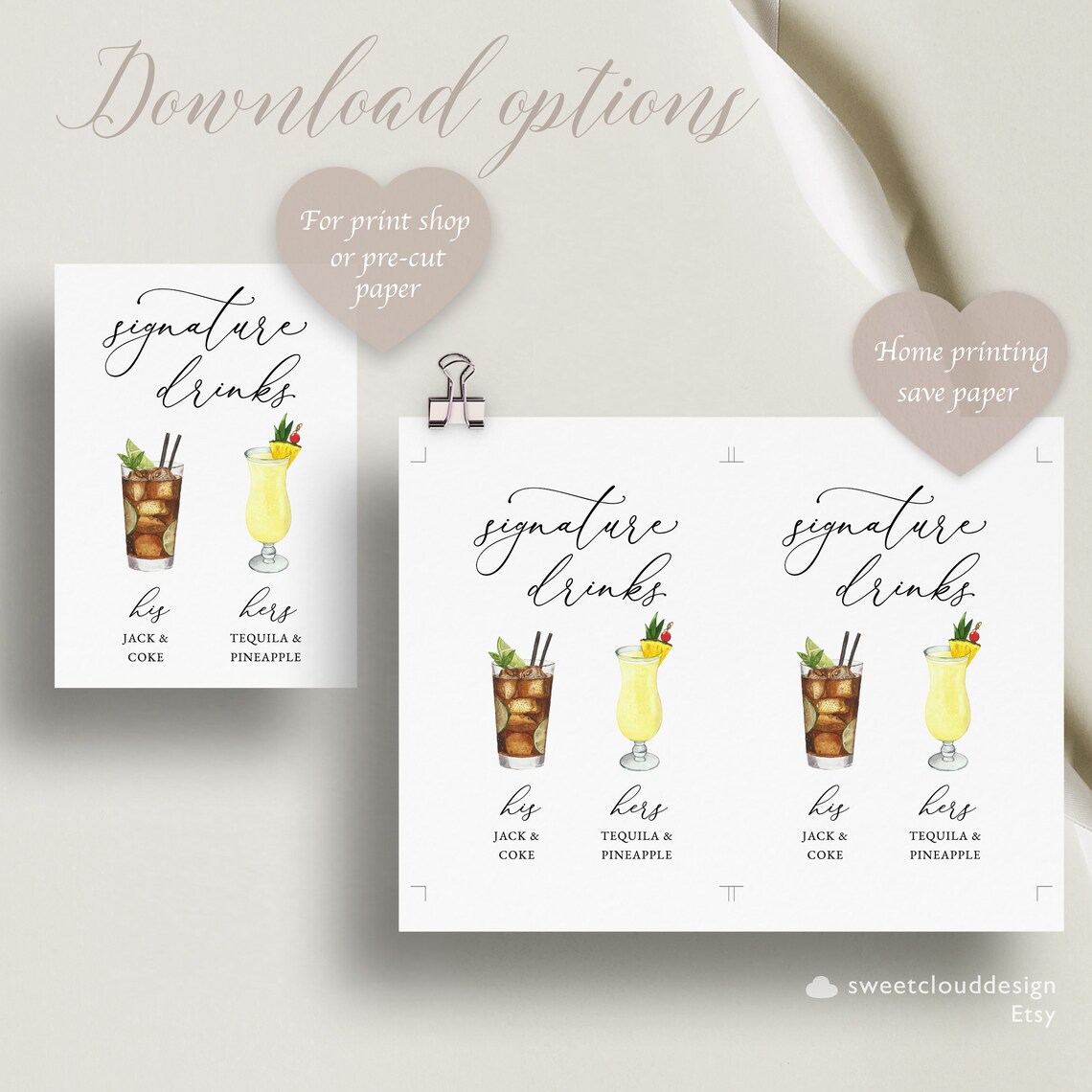 Signature Drink Sign Template Printable Signature Cocktail - Etsy Canada
