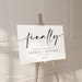 It's Finally Happening Wedding Sign Initial Wedding Welcome Sign Modern ...