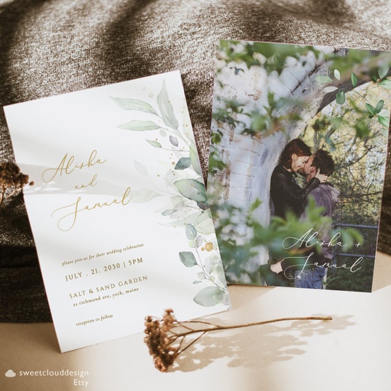 Greenery Invitations Templates
