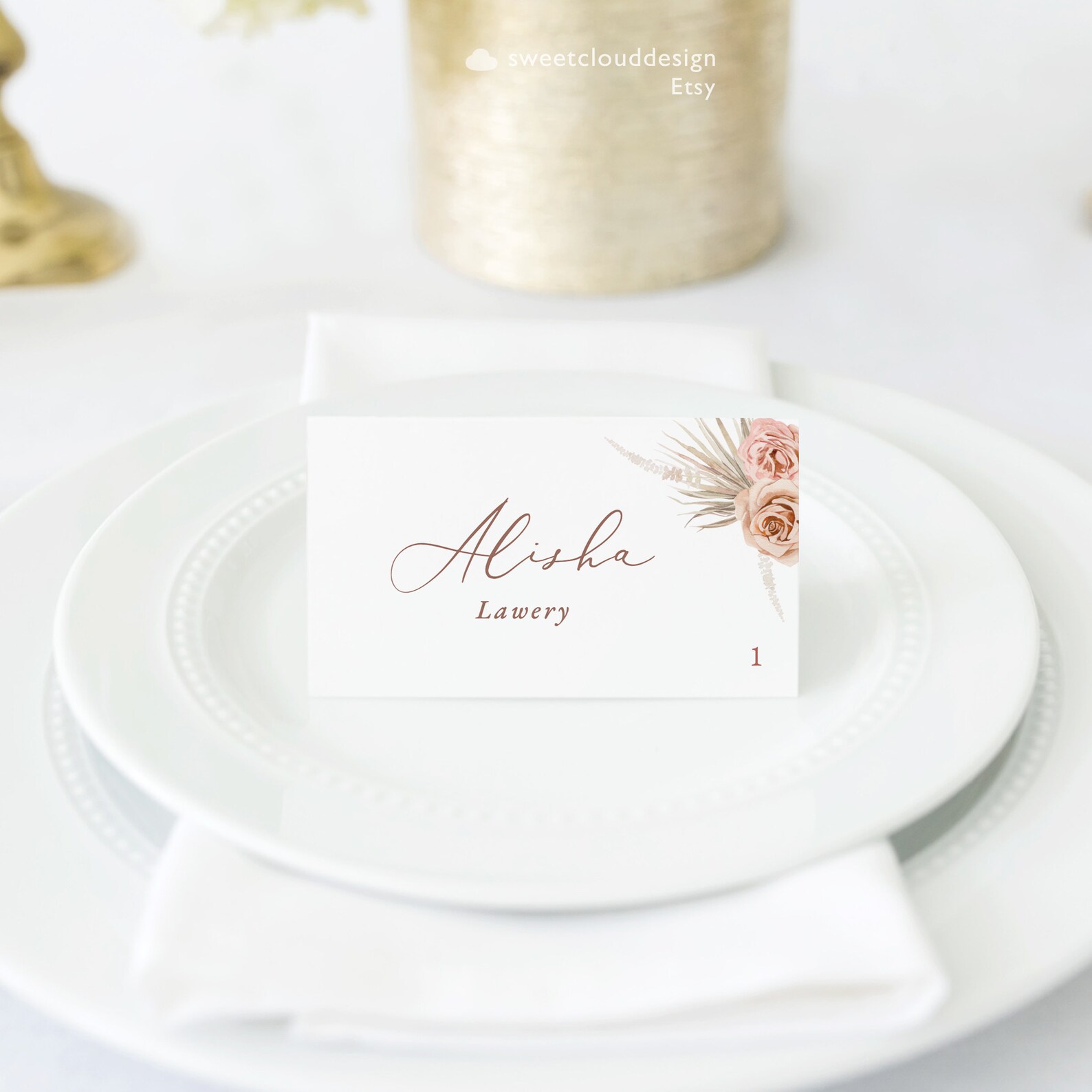 Dusty Orange Wedding Place Cards Rust Orange Place Cards Rust ...
