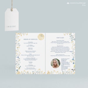 Moon Funeral Program Booklet Crescent Ceremony Foldable Funeral Program ...