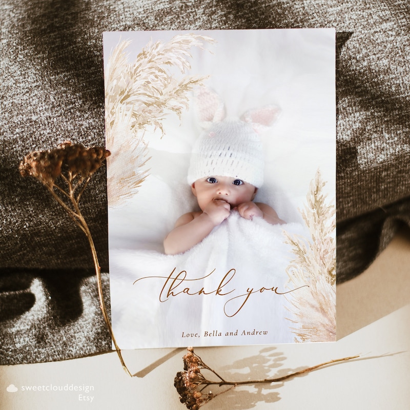 Boho Thank You Cards - Etsy