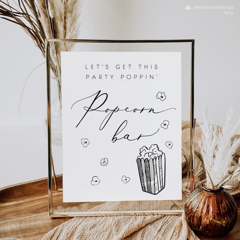Popcorn Sign - Etsy