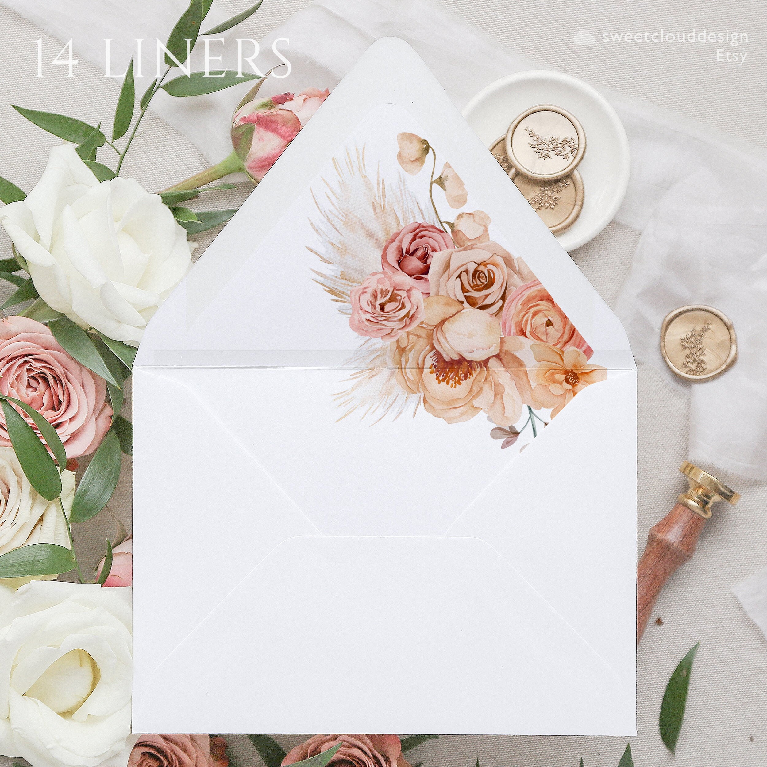 Dusty Orange Boho Envelope Liner Rust Orange Envelope Liner | Etsy