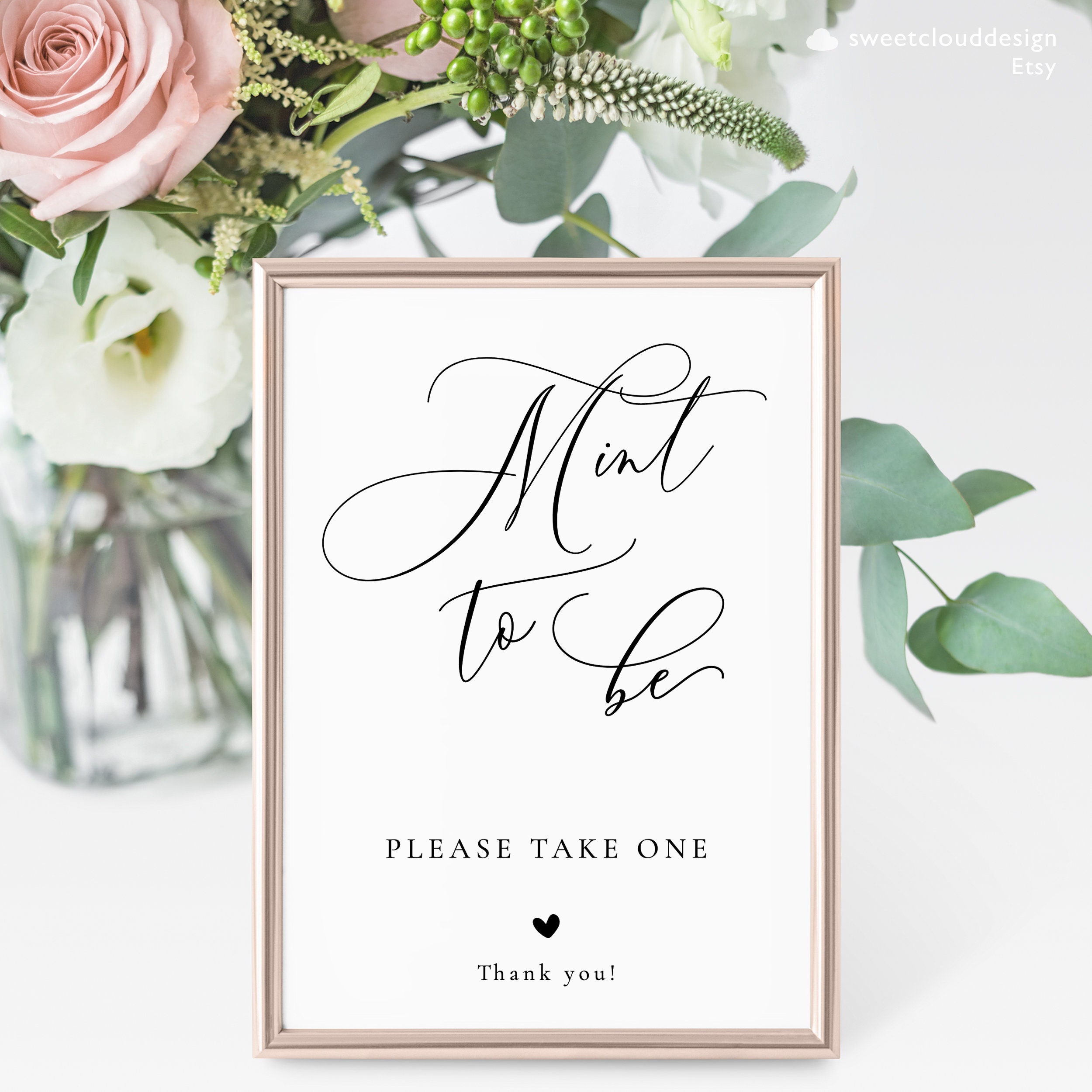 Simple Mint to Be Wedding Sign Mint Favor Table Sign Mint to Be Table ...
