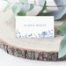 Dusty Blue Floral Place Cards Template Steel Blue Name Card Editable ...
