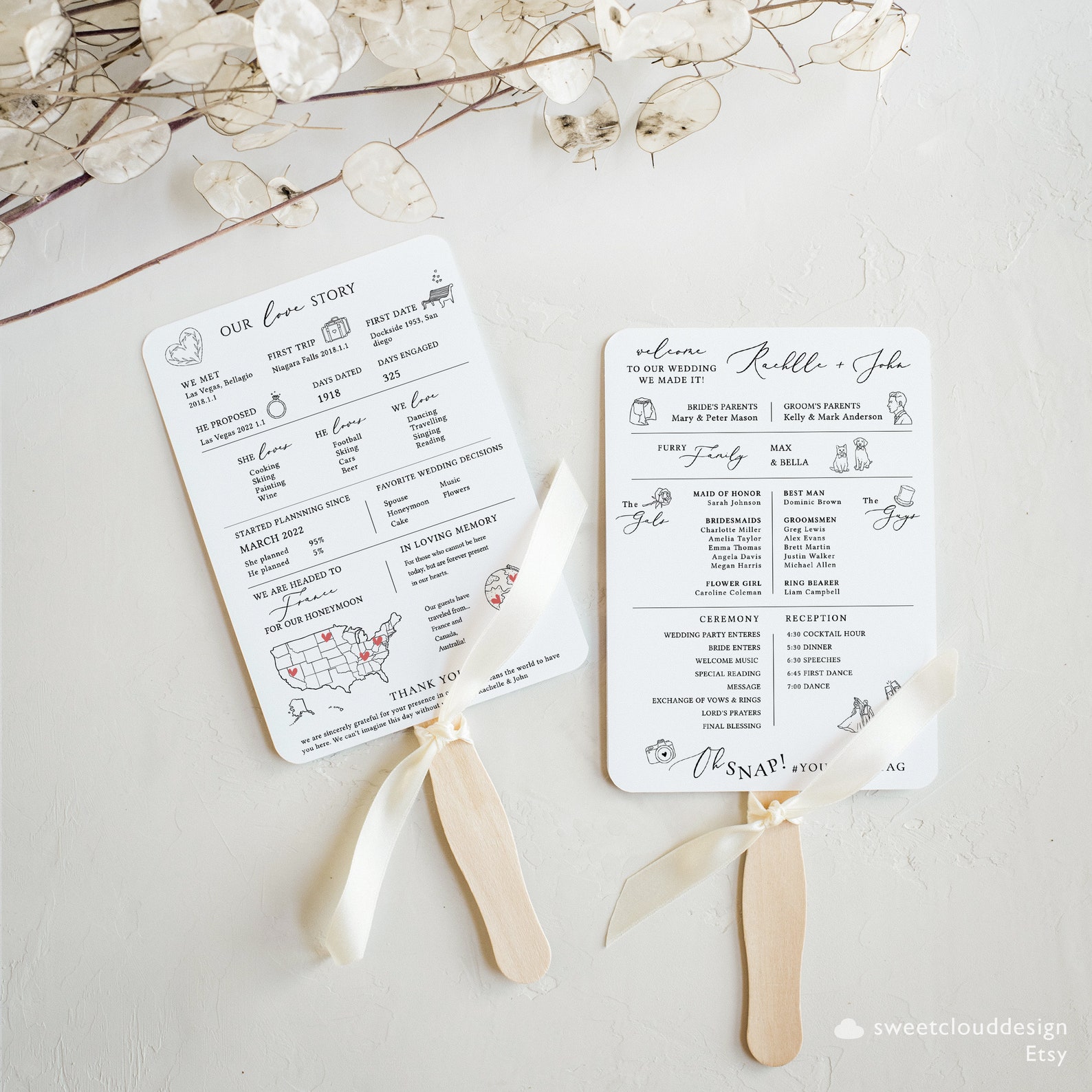 Infographic Wedding Program Fun Facts Wedding Card Unique Wedding ...