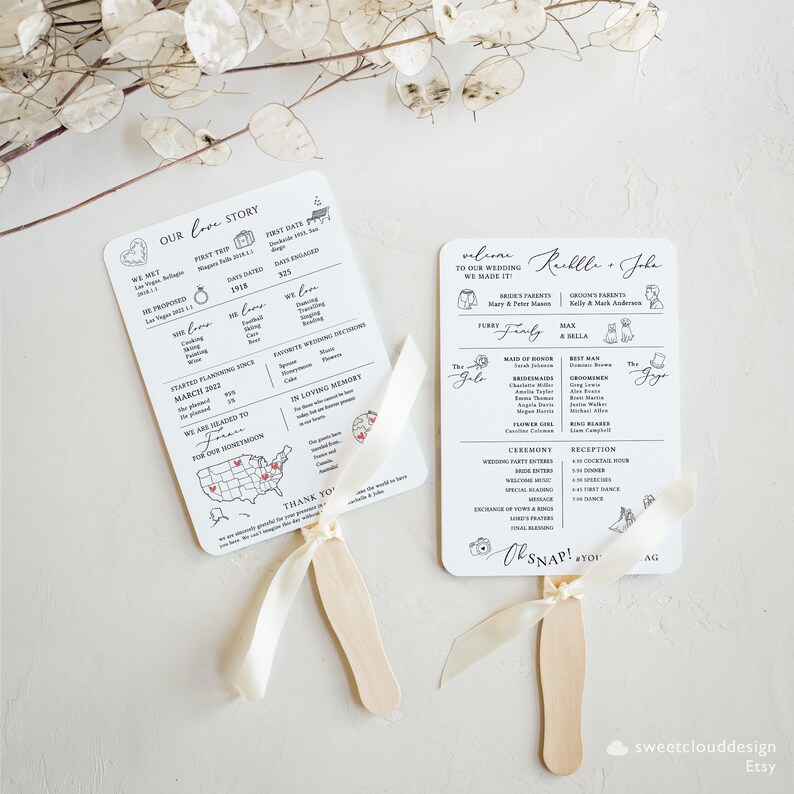 Infographic Wedding Program Fun Facts Wedding Card Unique Wedding ...