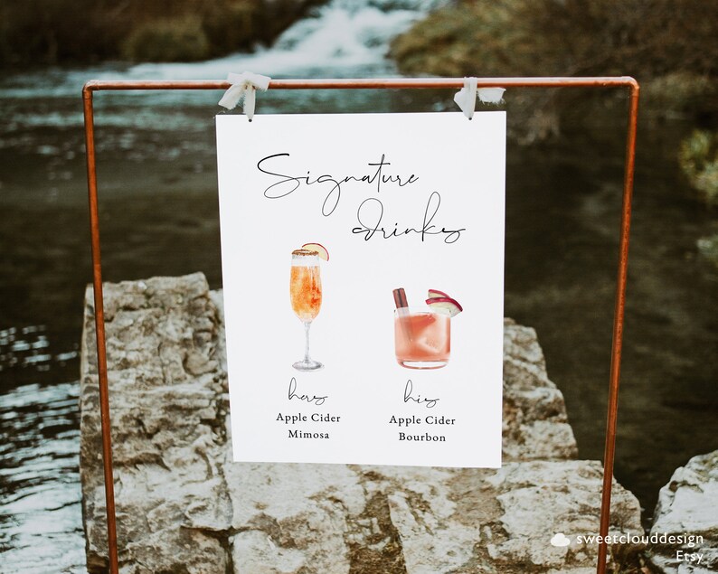 Signature Drink Sign Template Printable Signature Cocktail - Etsy