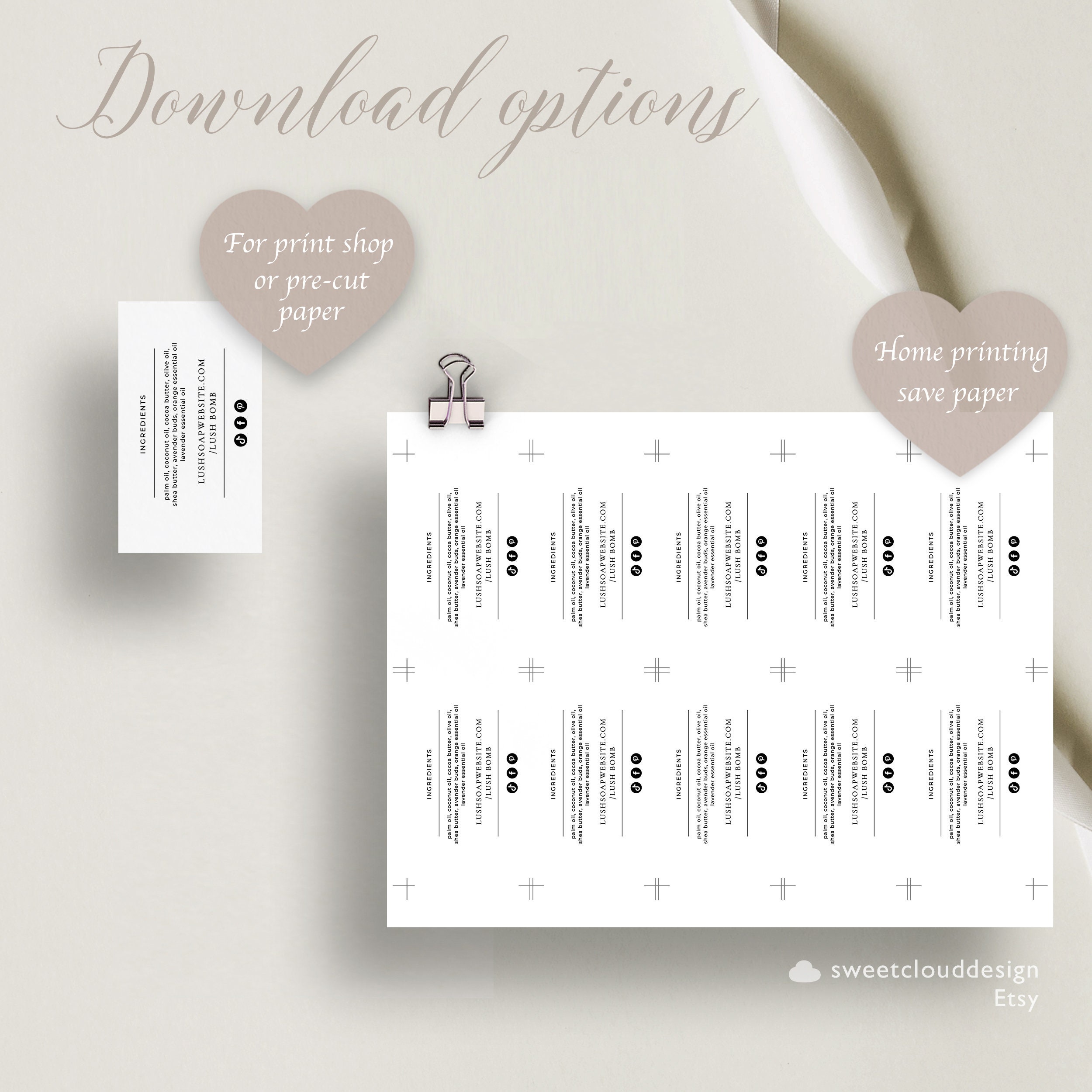 Minimal DIY Bag Tagssimple Printable Soap Tags Bath Bomb Tag - Etsy