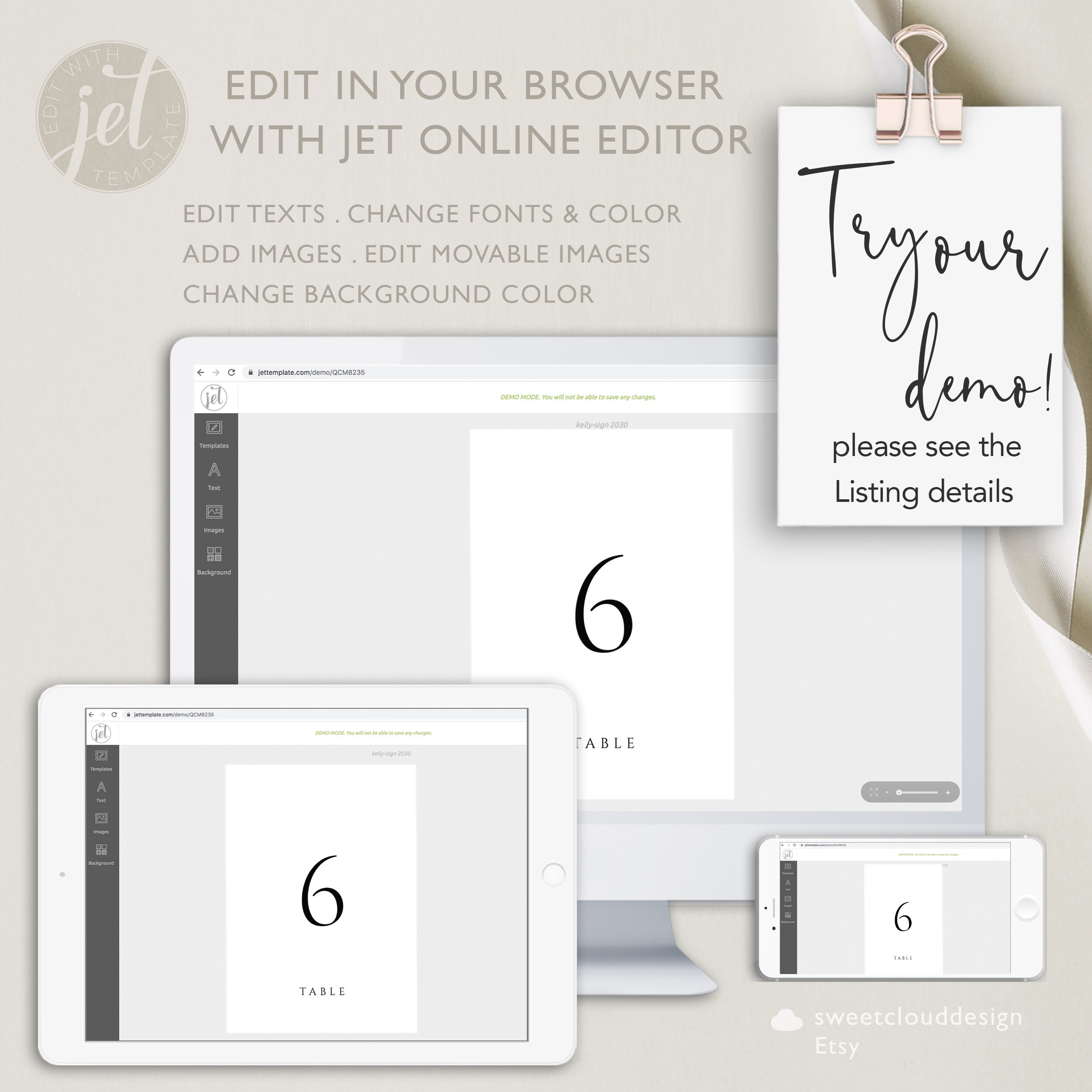 Simple Table Numbers Template Modern Wedding Table Number Elegant ...