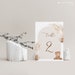 Teddy Bear Table Number Pampas Grass Teddy Bear Table Number Card Boho ...