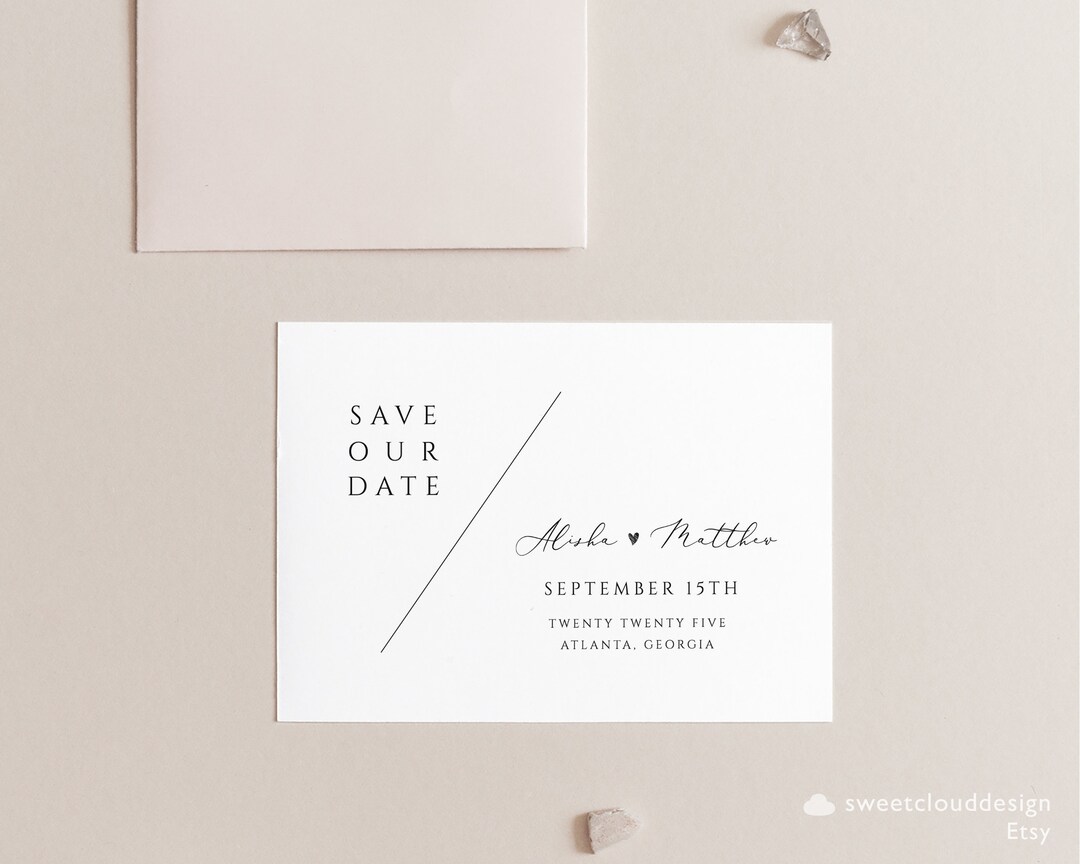 MINIMAL Save the Date Template MODERN Save the Dates SIMPLE Save the ...
