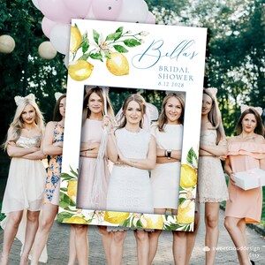 Lemon Photo Booth Template Mediterranean Lemon Bridal Shower Photo Prop ...
