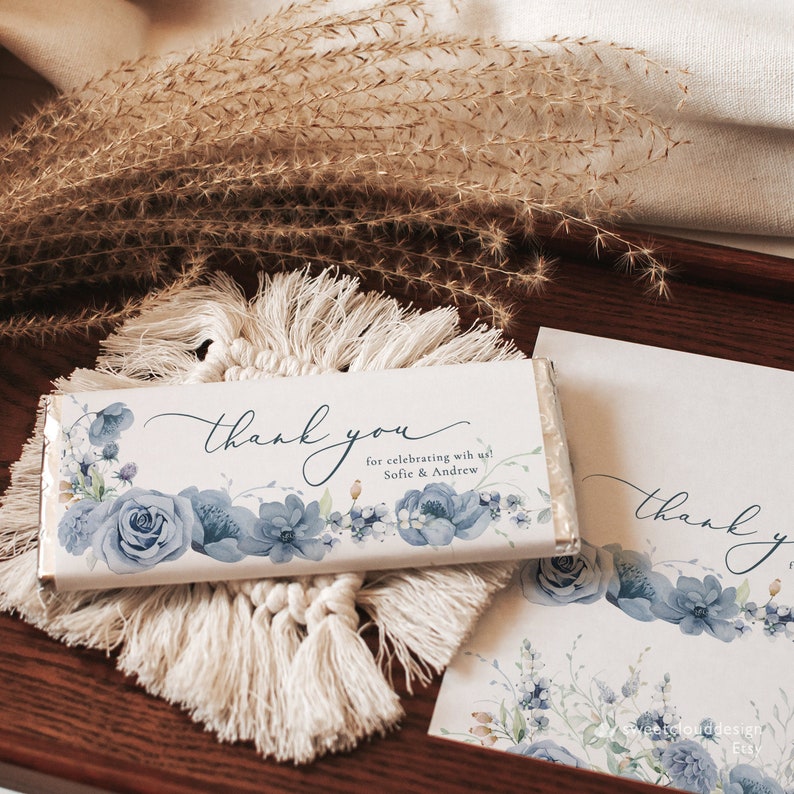 Dusty Blue Chocolate Bar Wrapper Aldi 40g Hershey 1.75oz | Etsy