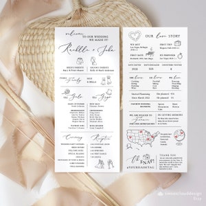 Infographic Wedding Program Fun Facts Wedding Card Unique Wedding Program Fun Wedding Icon ...