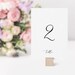 Simple Wedding Table Numbers Template Elegant Table Numbers - Etsy