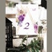 Purple Boho Table Number Violet and Gold Wedding Table Number Purple ...