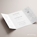 Gatefold Simple Wedding Invitation Modern Gatefold Invitation Minimal ...