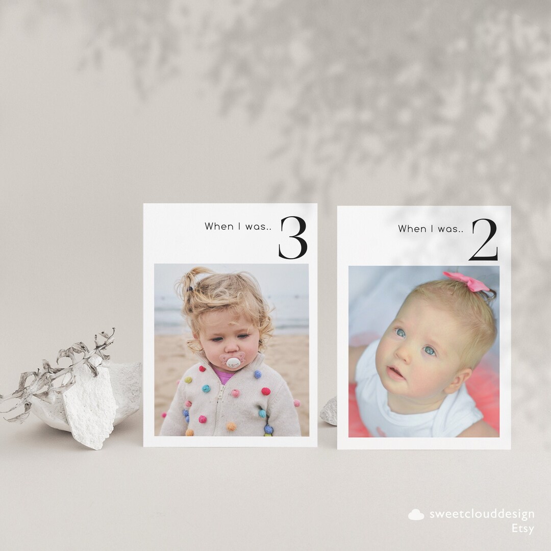 Simple Photo Birthday Table Numbers Minimal Bat Mitzvah Photo Table ...