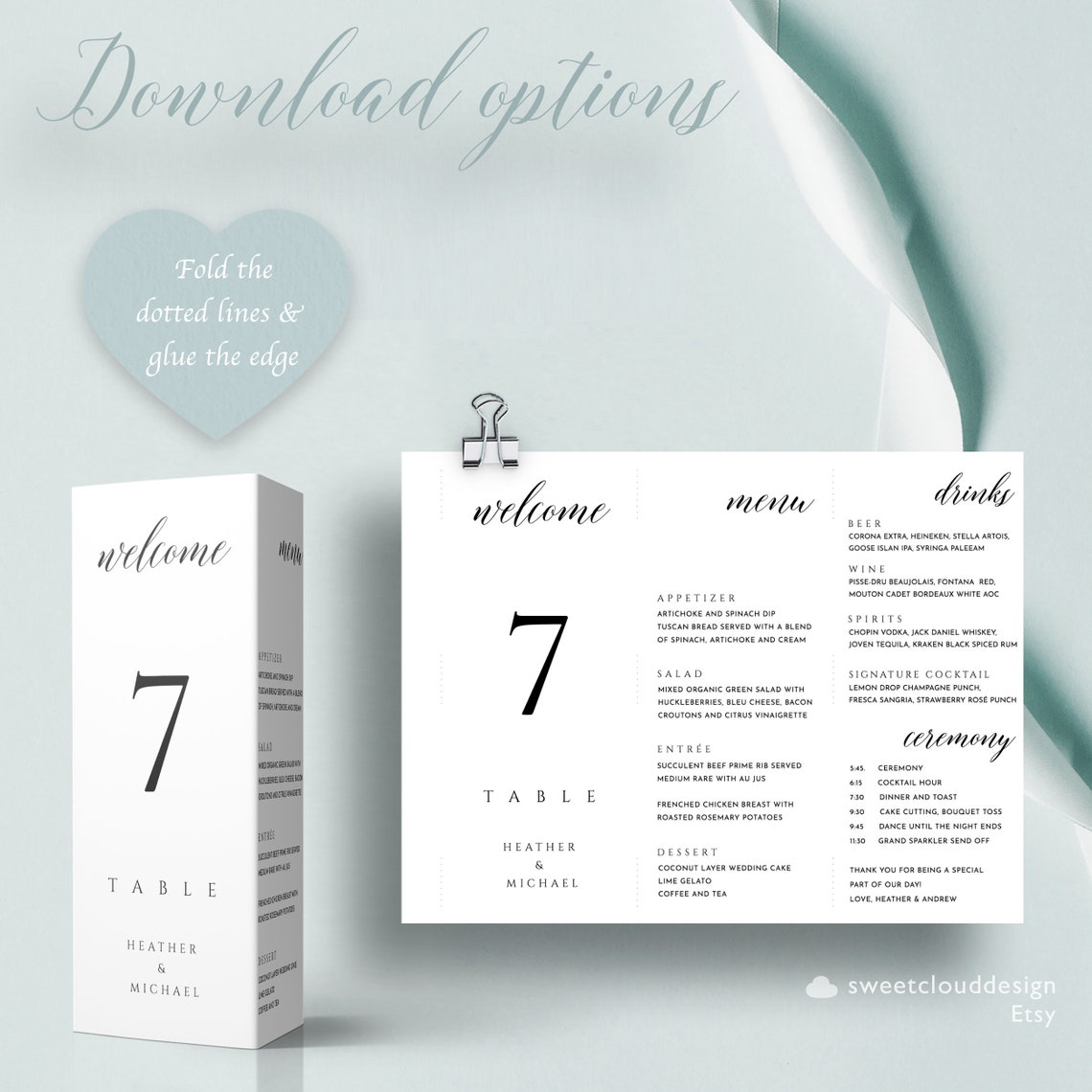 Modern Wedding Triangle Table Number Template Trifold Table | Etsy