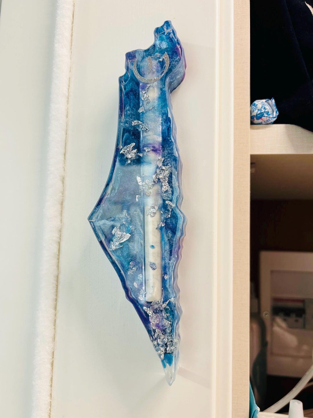 Israel Shaped Expose Resin Mezuzah - Etsy