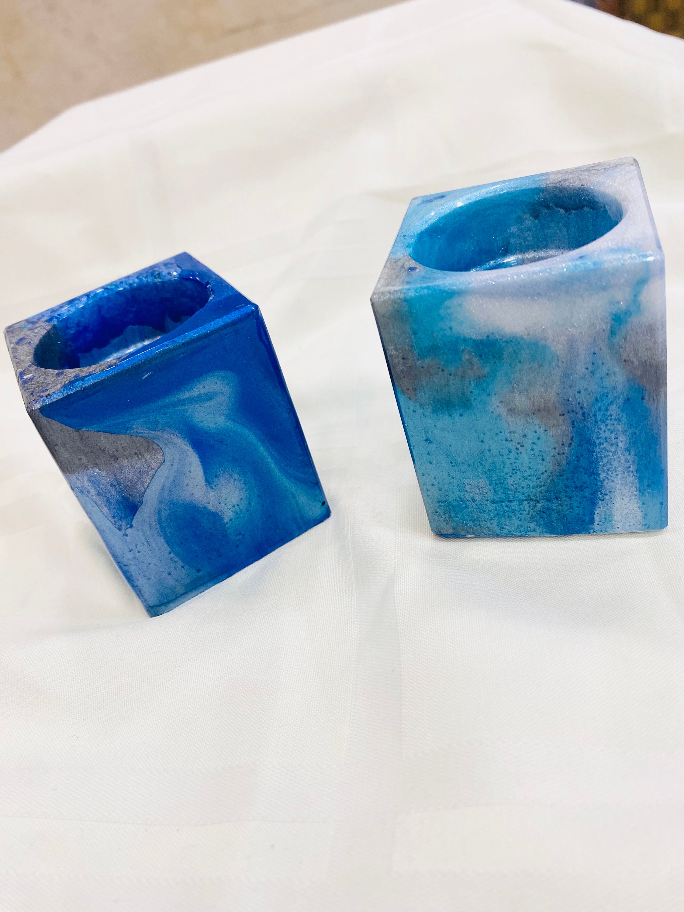 Resin Tea Light Candle Holders - Etsy
