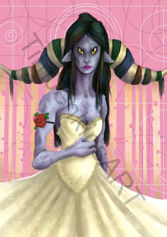 Alien Bride Dress Pink Blue Woman Science Fiction Sci Fi - Etsy UK