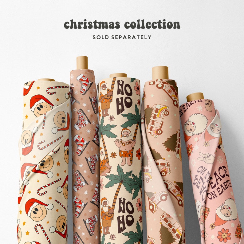 Groovy Retro Christmas Seamless File Boho Repeat Pattern | Etsy