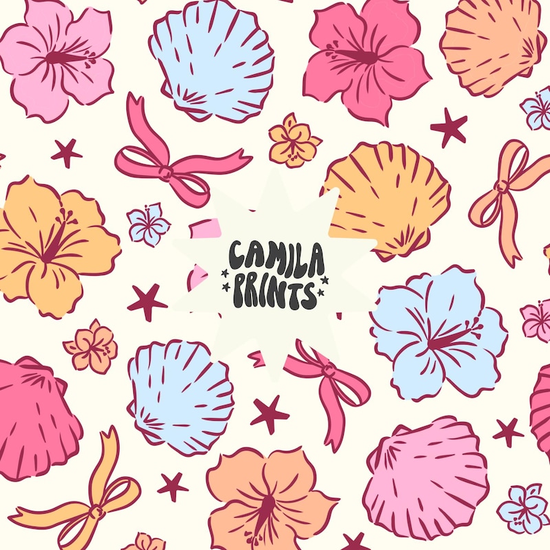 Preppy Mermaid Pattern - Etsy UK