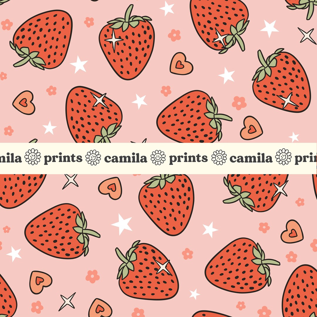 Strawberry Pattern Fruit Seamless Repeat Pattern for Fabric Sublimation ...